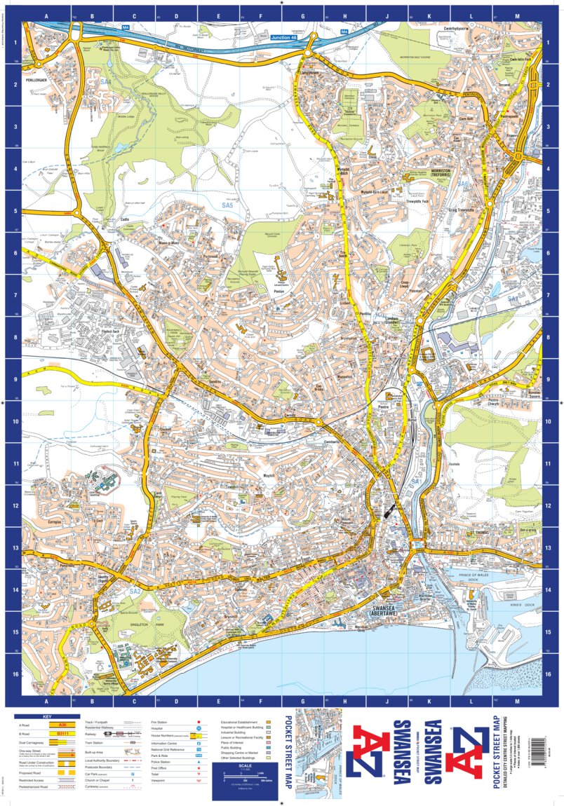 A-Z Swansea Street Map by Geographers' A-Z Map Company | Avenza Maps