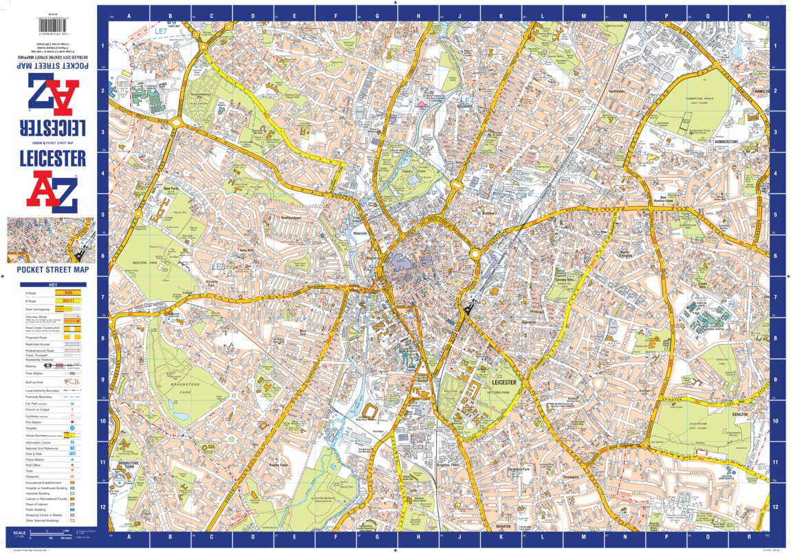 A-Z Leicester Street Map by Geographers' A-Z Map Company | Avenza Maps