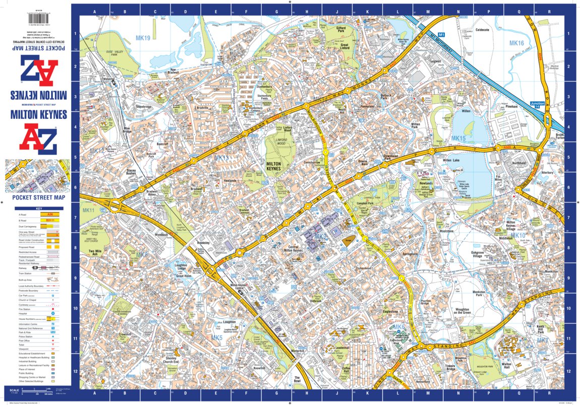 A-Z Milton Keynes Street Map by Geographers' A-Z Map Company | Avenza Maps