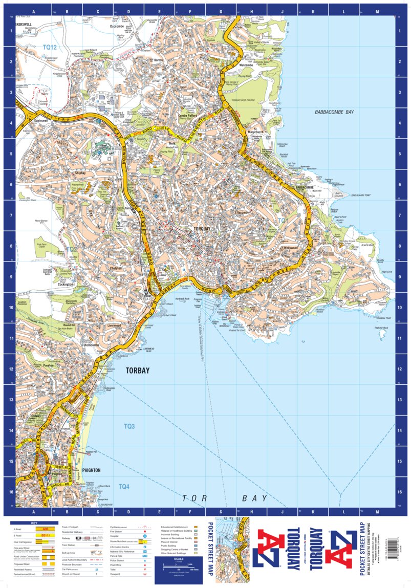 A-Z Torquay Street Map by Geographers' A-Z Map Company | Avenza Maps