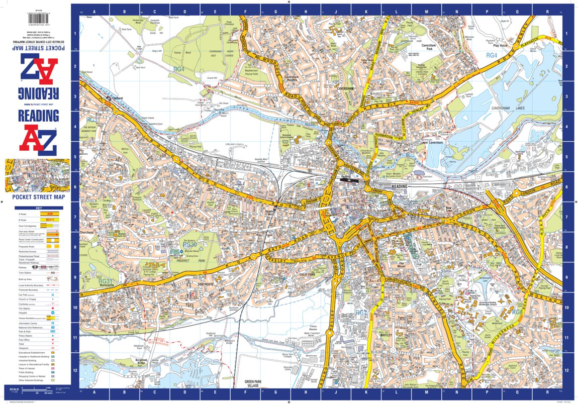A-Z Reading Street Map by Geographers' A-Z Map Company | Avenza Maps