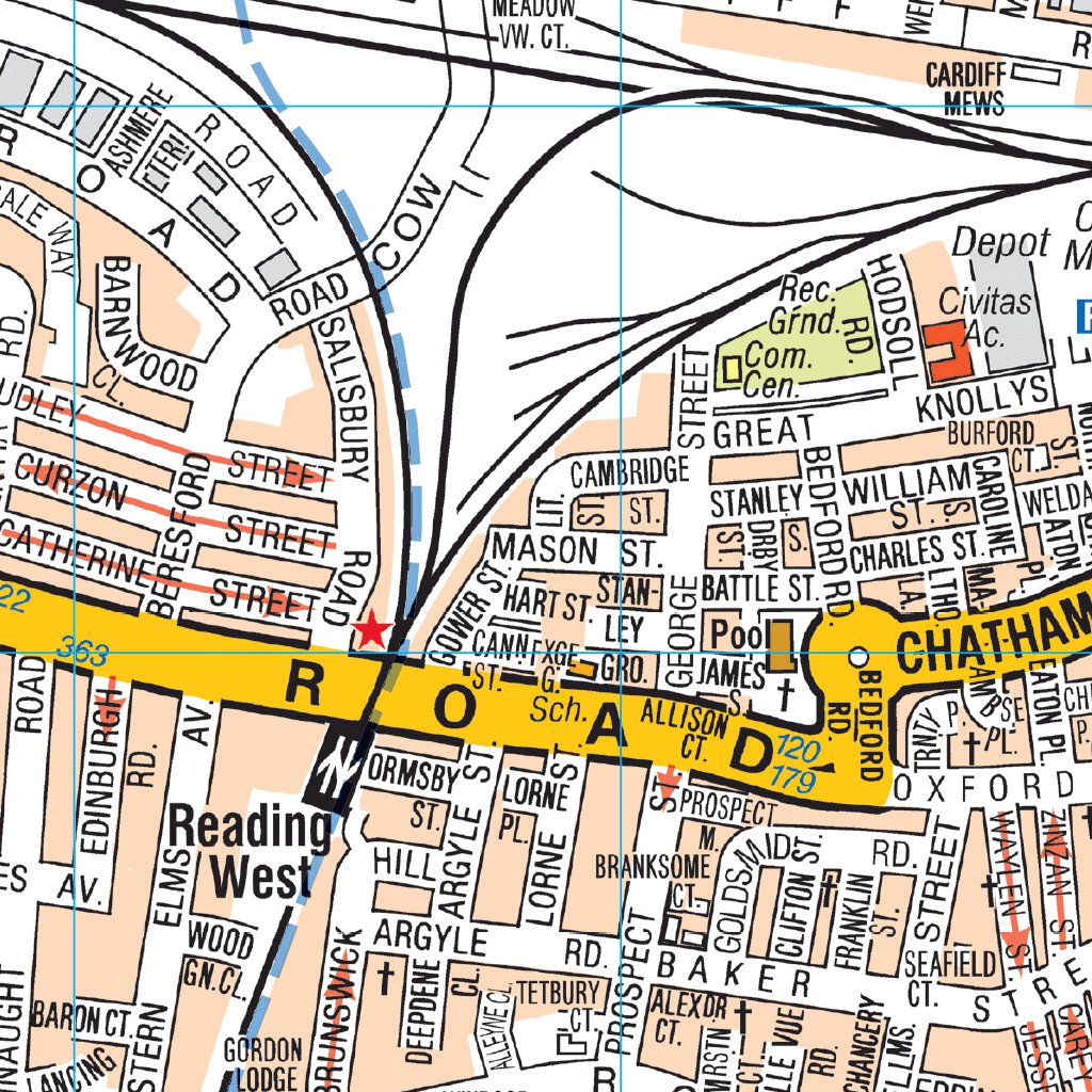 A-Z Reading Street Map by Geographers' A-Z Map Company | Avenza Maps