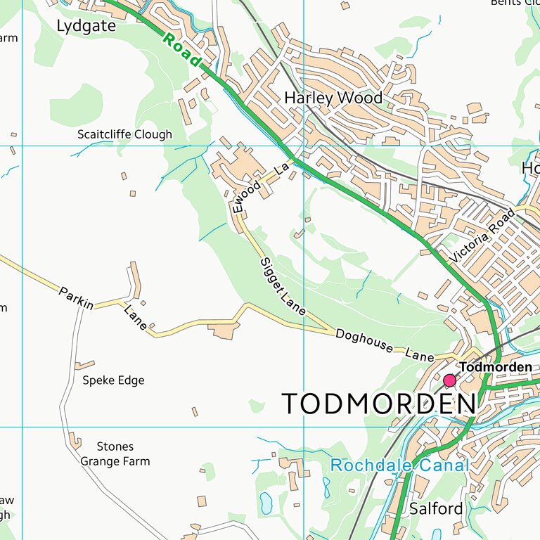 Calderdale District (B) (SD92) Map by UK Topographic Maps | Avenza Maps