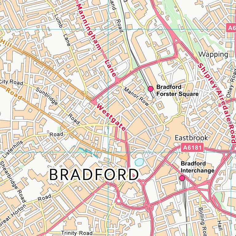 Bradford District (B) (SE13) Map by UK Topographic Maps | Avenza Maps