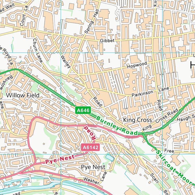 Calderdale District (B) (SE02) Map by UK Topographic Maps | Avenza Maps