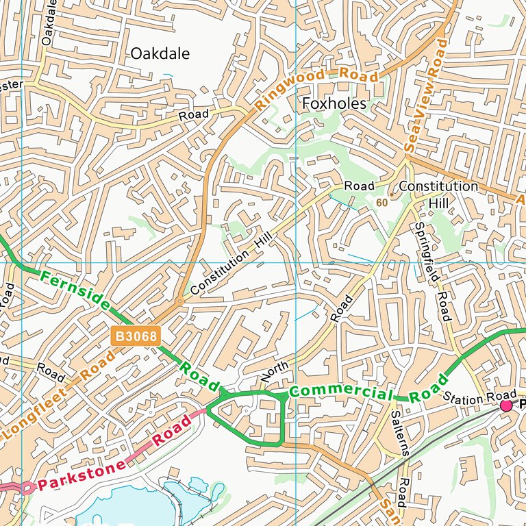 Bournemouth, Christchurch and Poole (SZ09) Map by UK Topographic Maps ...