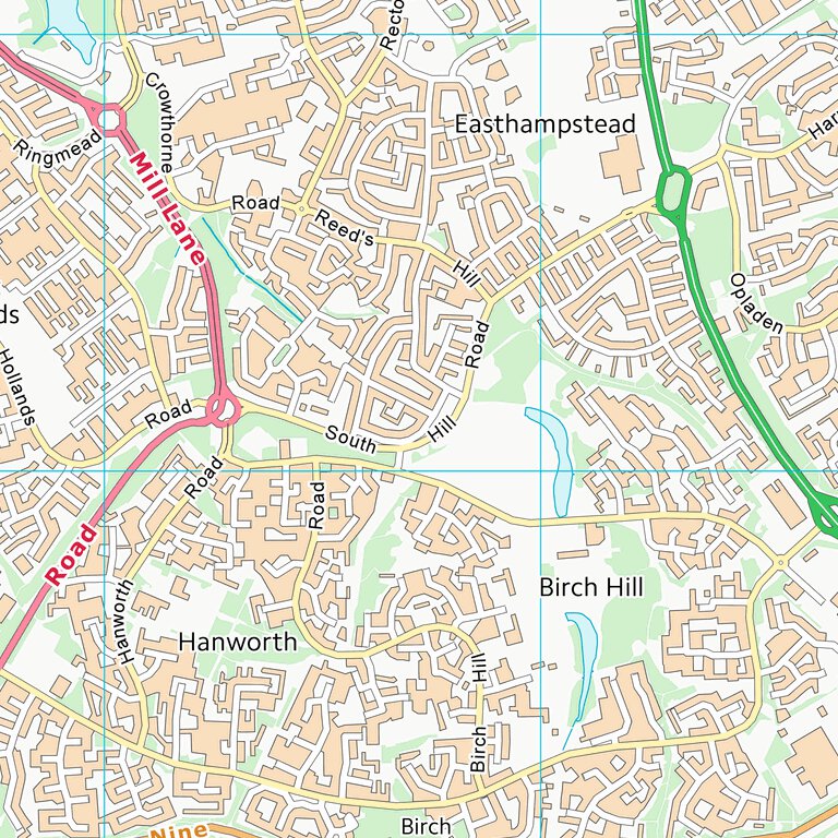 Bracknell Forest (B) (SU86) Map by UK Topographic Maps | Avenza Maps