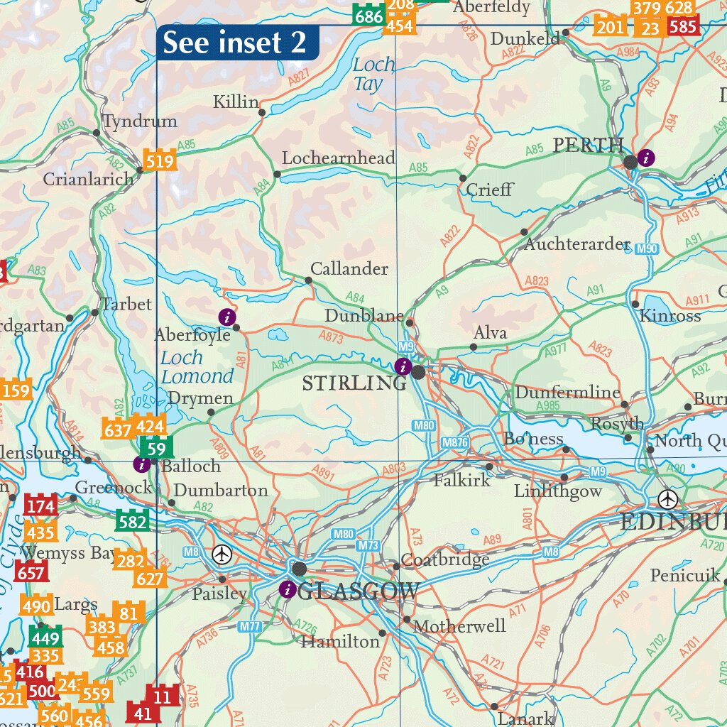Collins Nicholson Waterways Map of Great Britain by Harper Collins ...