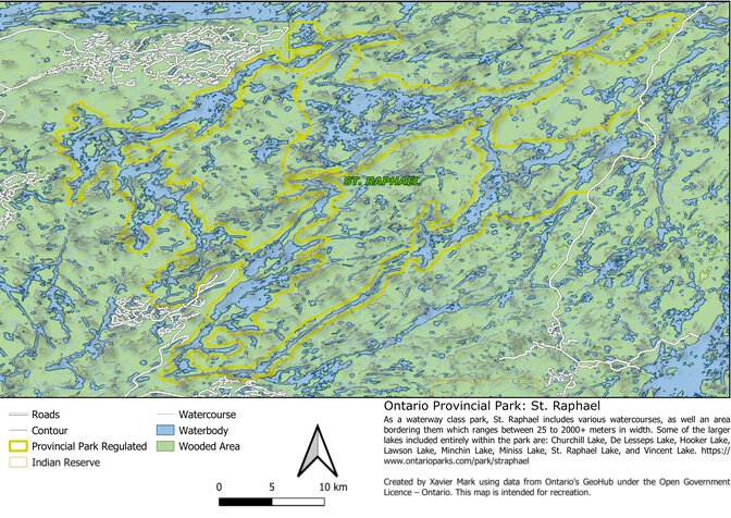Ontario Nature Reserve: St. Raphael Map by Xavier Maps | Avenza Maps