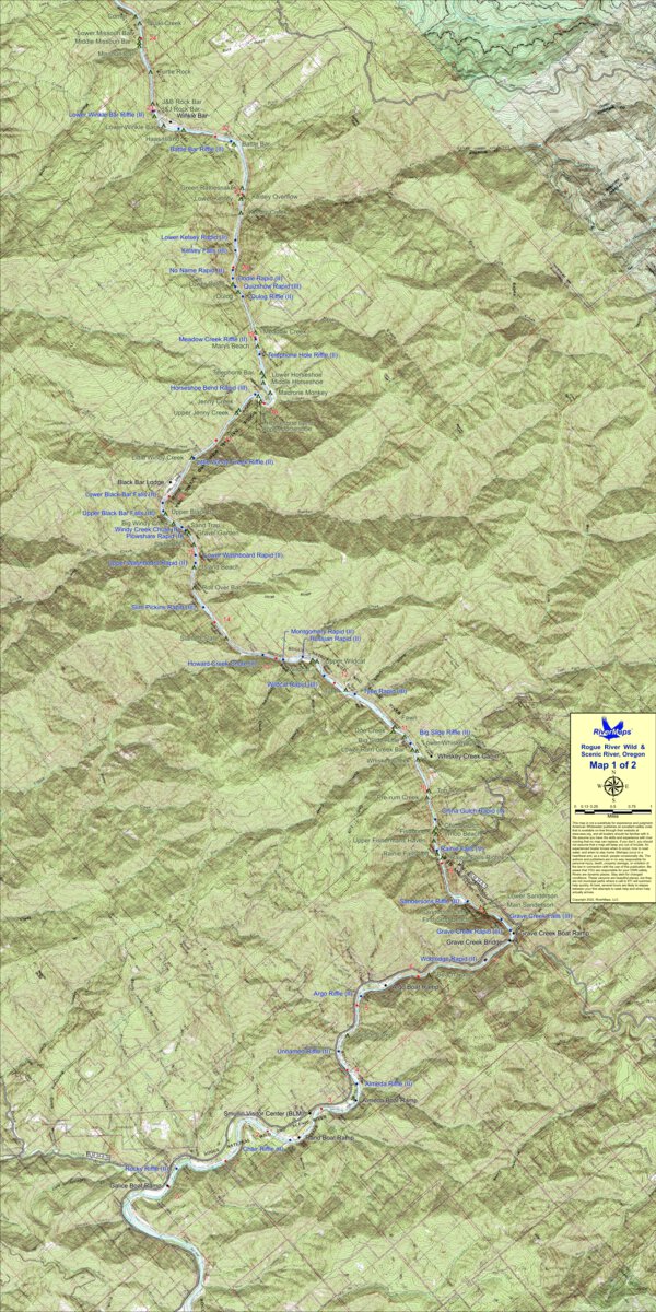 RiverMaps - Rogue Wild & Scenic River, Oregon (2 maps) Map by RiverMaps ...