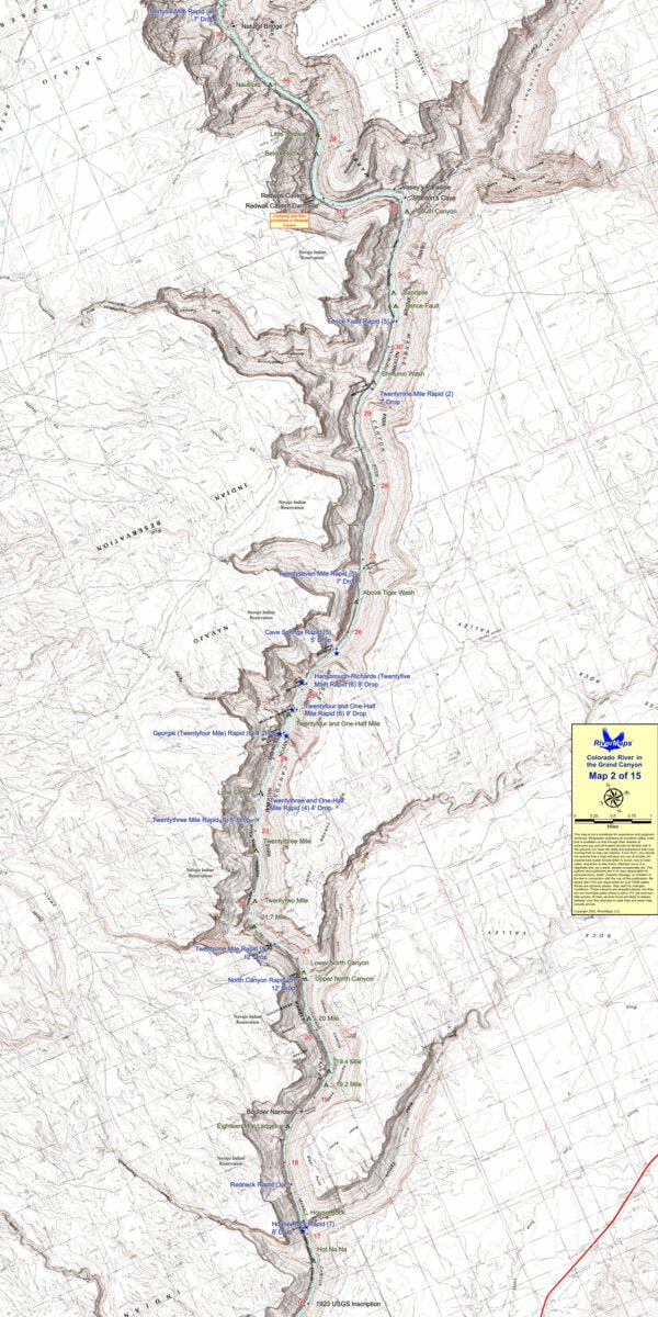 RiverMaps - Colorado River in the Grand Canyon (15 maps) Map by ...