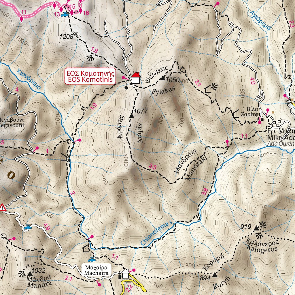 Rodopi (Rhodope) Mountains East 1: 40.000 Map by Geopsis Maps & Guides ...