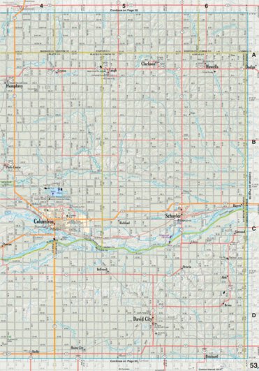 Nebraska Atlas & Gazetteer Page 53 Map by Garmin | Avenza Maps