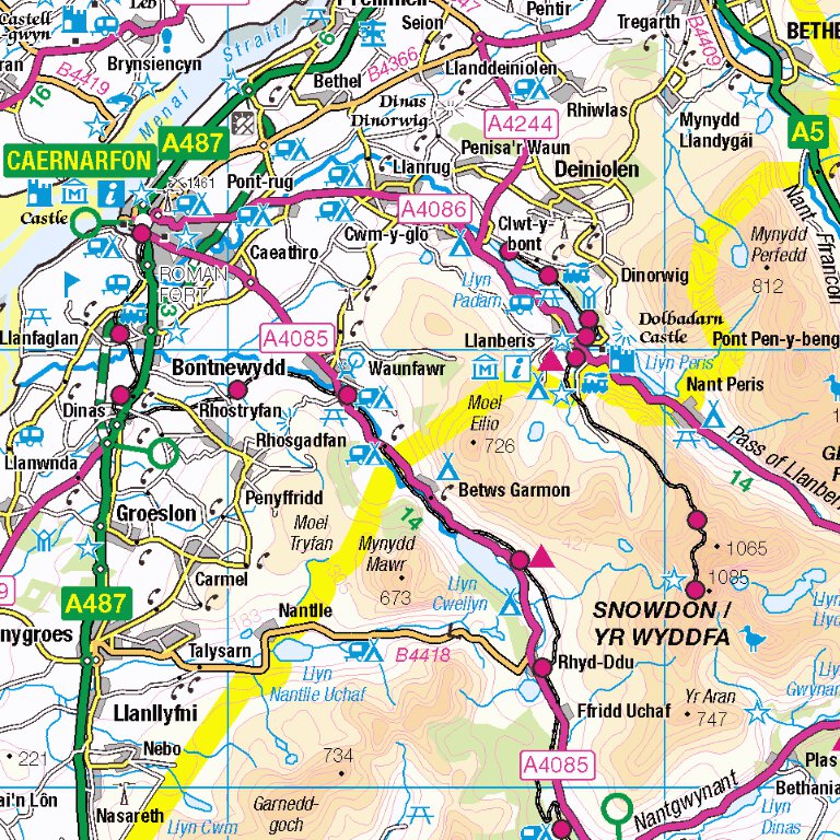 Gwynedd - Gwynedd (SH) Map by UK Topographic Maps | Avenza Maps