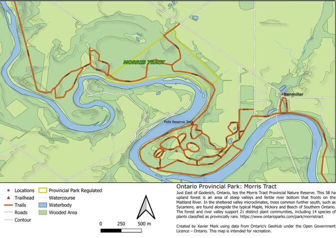 Ontario Nature Reserve: Morris Tract Map by Xavier Maps | Avenza Maps