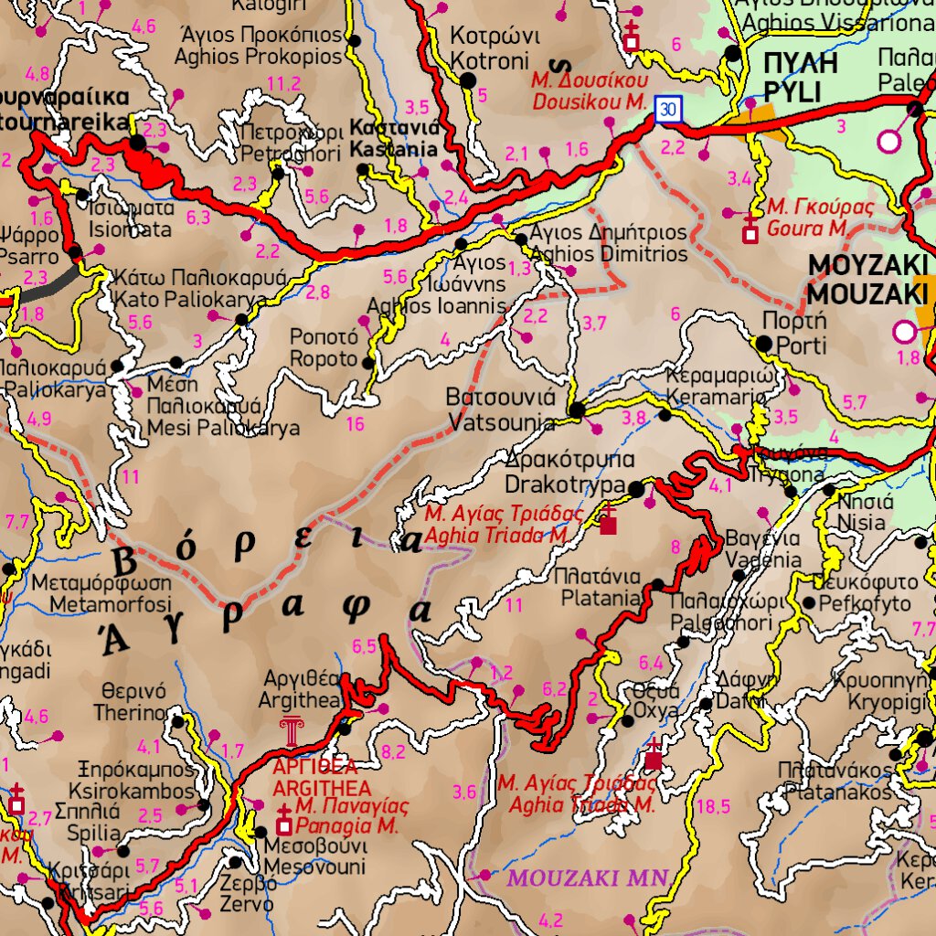 Thessaly, Greece Map by Terrain Editions | Avenza Maps