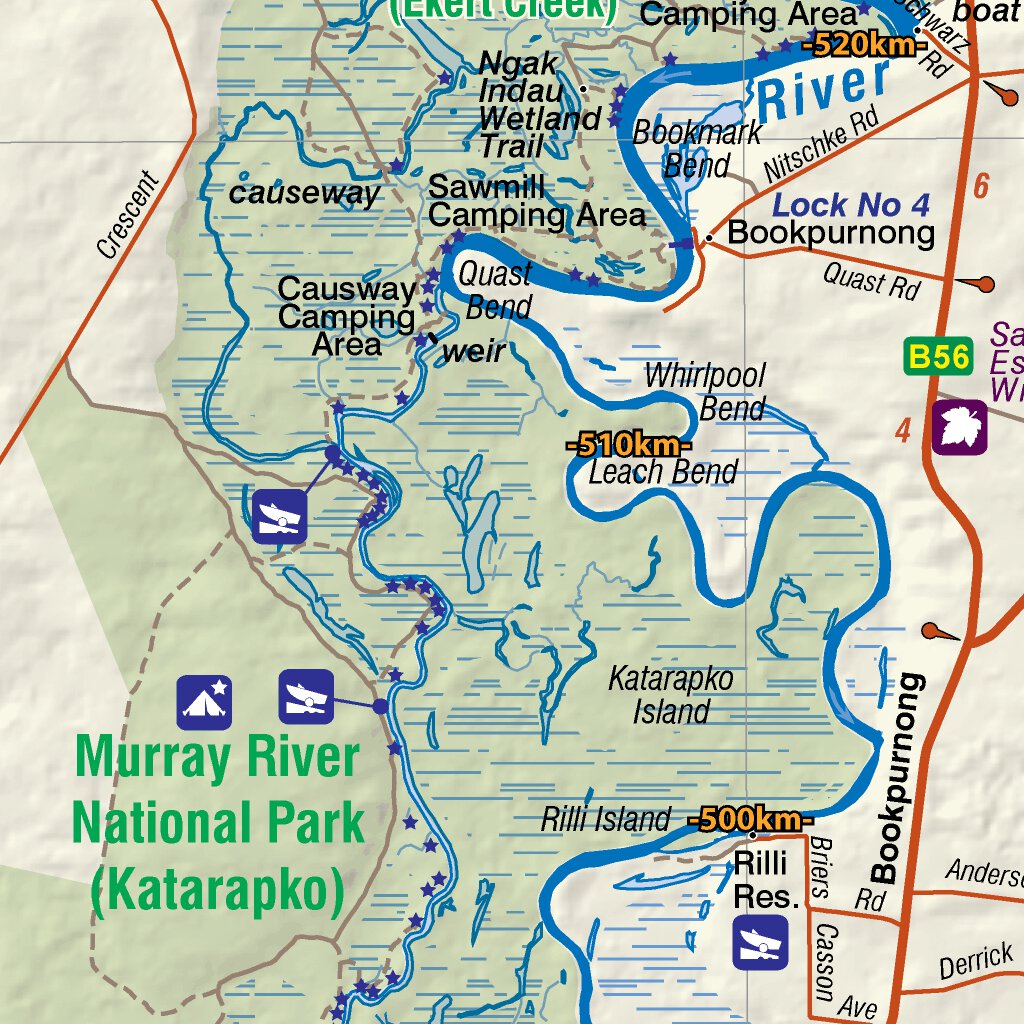 Murray River - Waikerie to Renmark Map by Carto Graphics | Avenza Maps