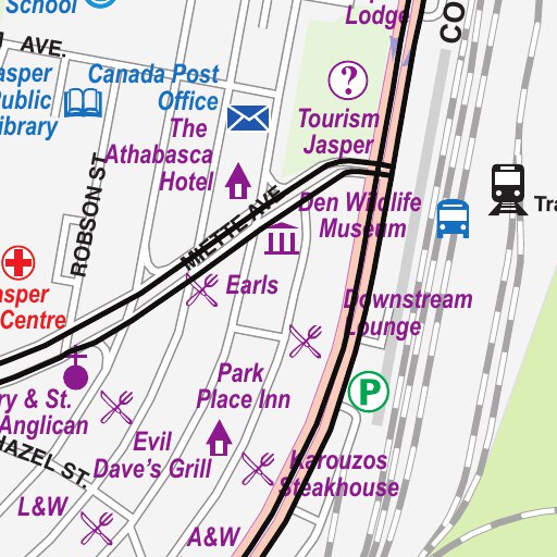 Jasper Town 1:12,500 - ITMB Map by ITMB Publishing Ltd. | Avenza Maps