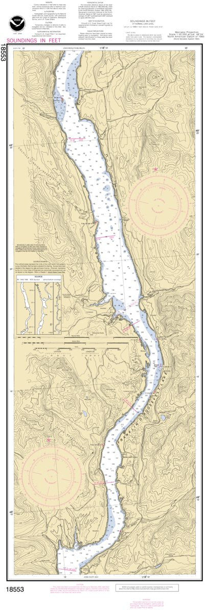 Franklin D Roosevelt Lake Northern Part Left Panel Map by National ...