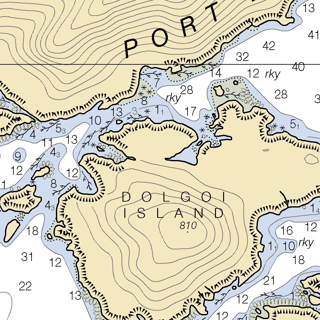 Southern Dall Island And Vicinity Map by National Oceanographic ...