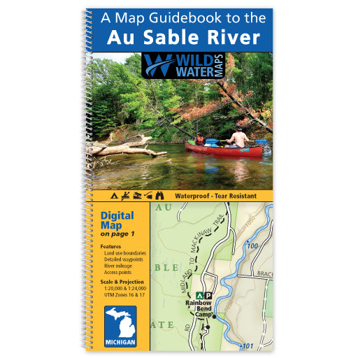 A Map Guidebook to the Au Sable River by Wild Water Maps | Avenza Maps