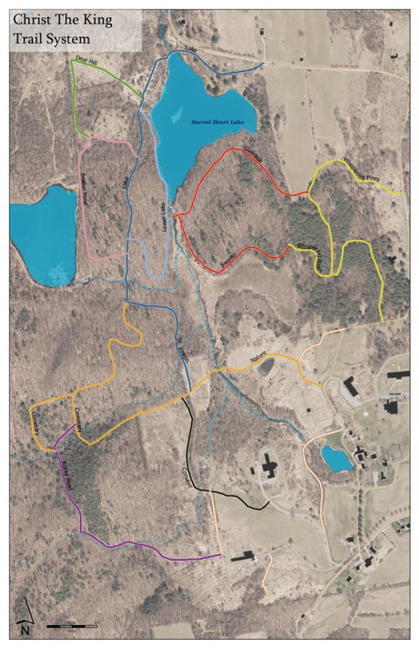 Christ The King Trail System Map by Ptolemy Spatial | Avenza Maps