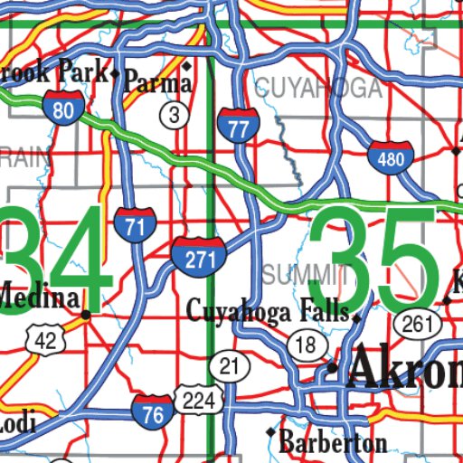 Ohio Atlas & Gazetteer Overview Map by Garmin | Avenza Maps
