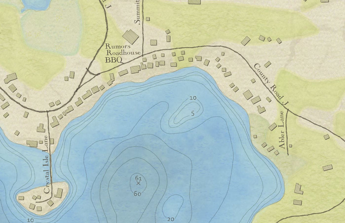 Crystal Lake, Sheboygan County, Wisconsin Map by WisCartography ...