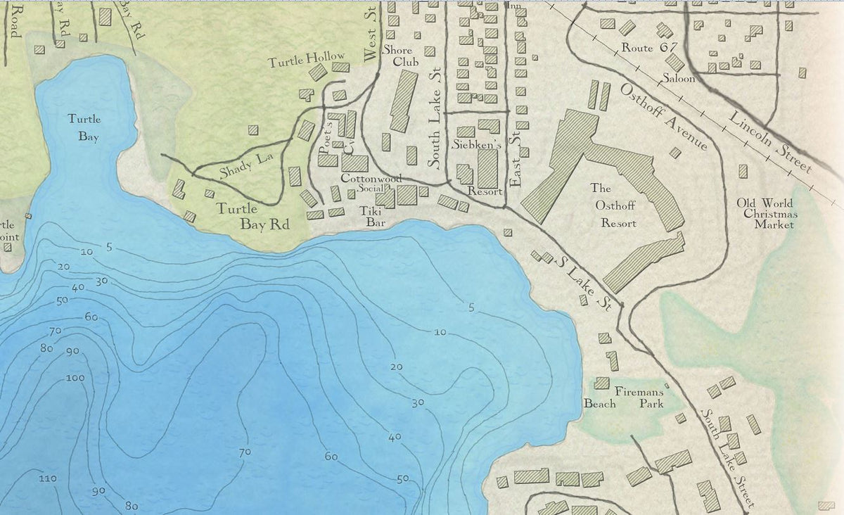 Elkhart Lake, Sheboygan County, Wisconsin Map by WisCartography ...