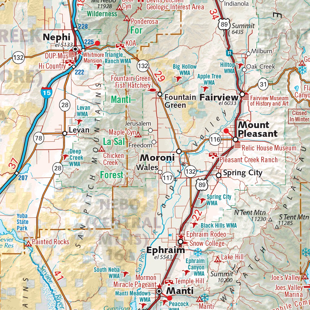 Utah Recreation Map by East View Map Link | Avenza Maps