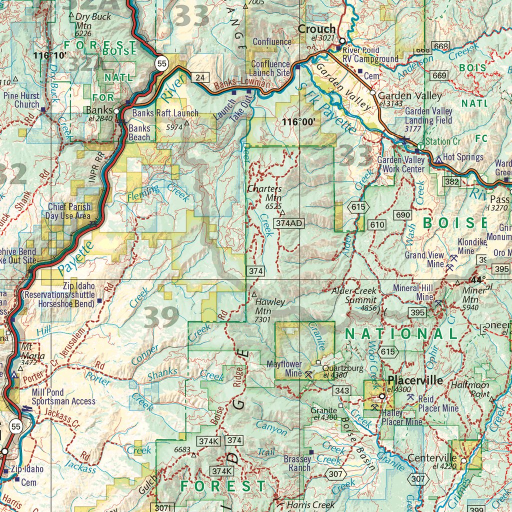 Idaho Atlas Landscape Maps Map by East View Map Link | Avenza Maps