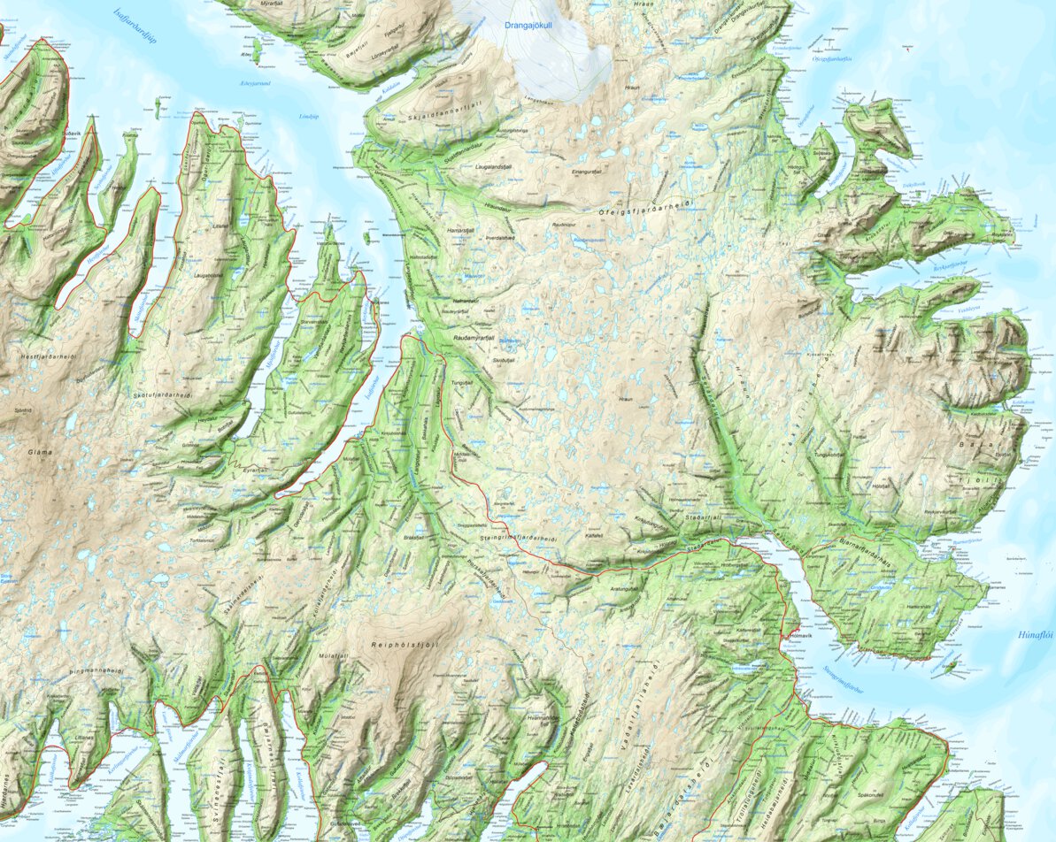 Iceland 1:100.000 Map #8 Strandir by Fixlanda ehf. | Avenza Maps
