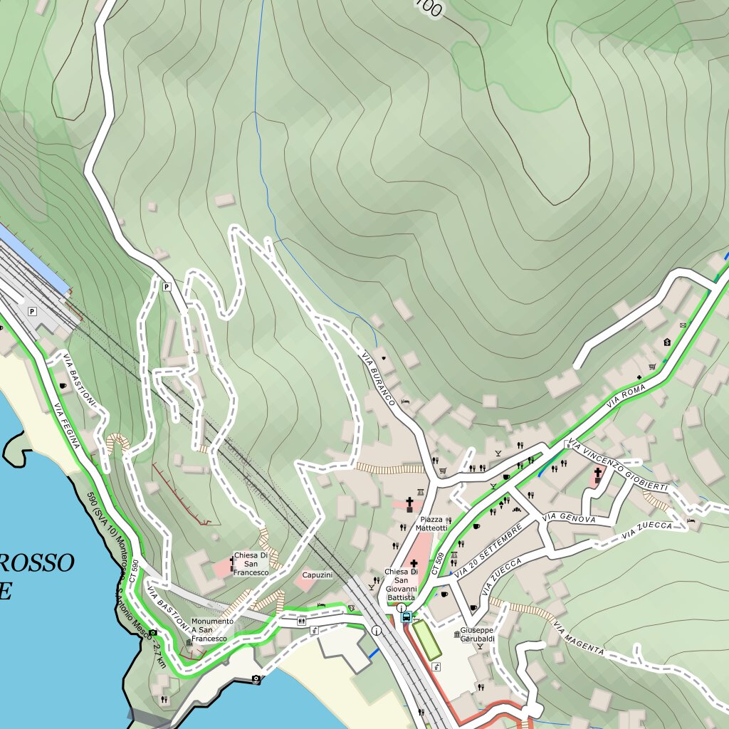 Explore Cinque Terre - 01 Monterosso Region Map by Points North Maps ...