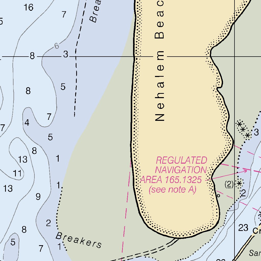 Nehalem River Map by National Oceanographic & Atmospheric ...