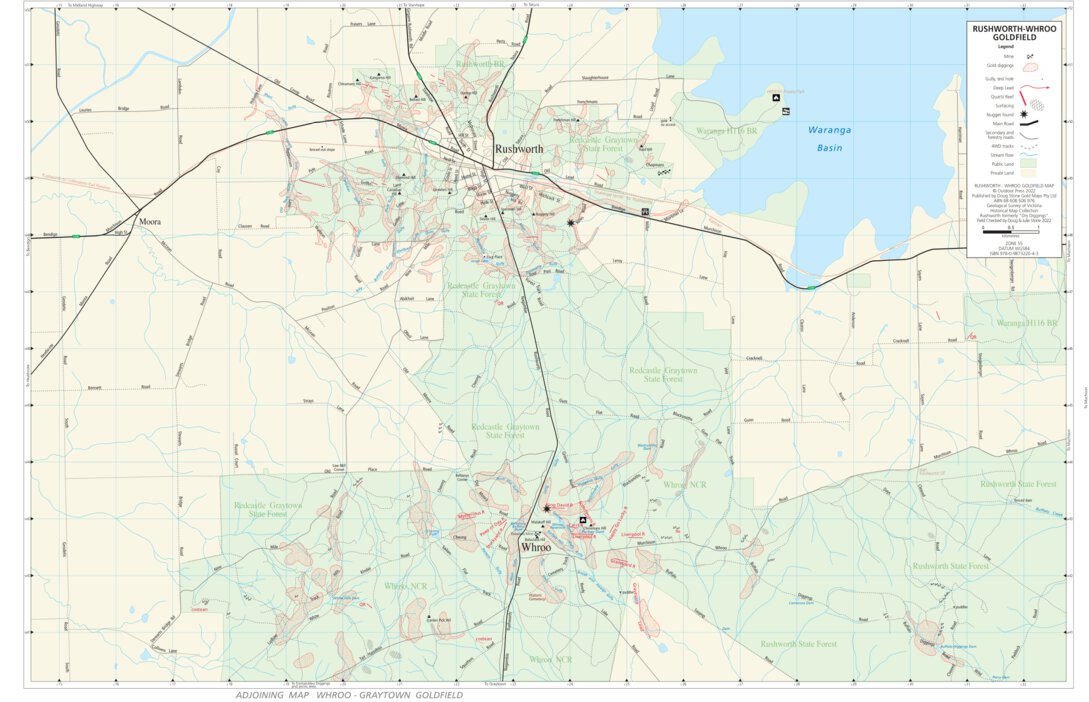 Rushworth Whroo Goldfield Map by Doug Stone GOLD MAPS | Avenza Maps