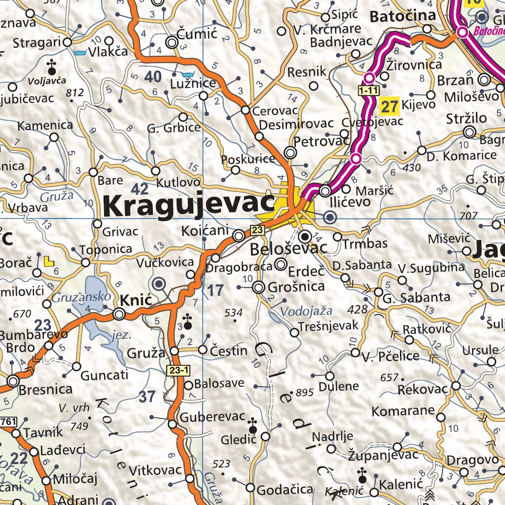 Srbija auto karta Map by Geoforma FZE | Avenza Maps