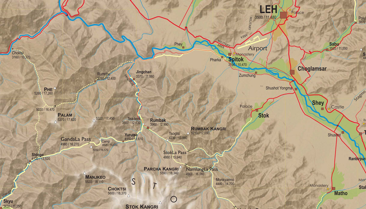 Ladakh and Zanskar Trekking Map by WNL-Newscript | Avenza Maps
