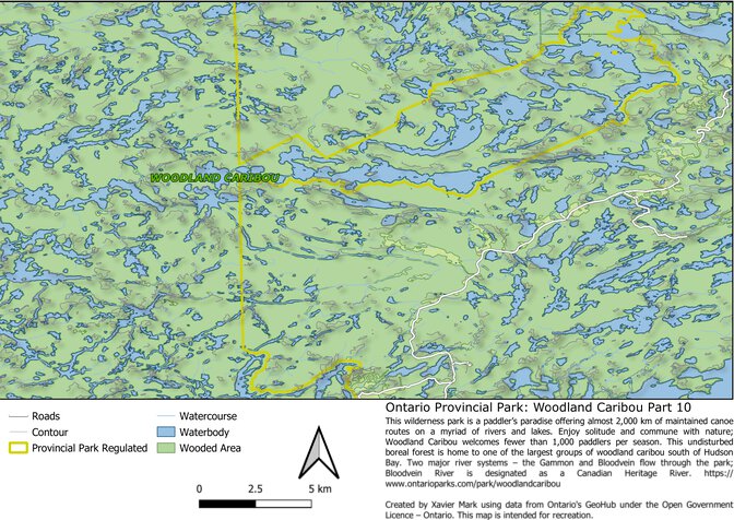 Ontario Provincial Park: Woodland Caribou Part 10 Map by Xavier Maps ...