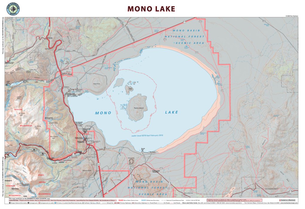 Mono Lake Map by Tom Harrison Maps | Avenza Maps