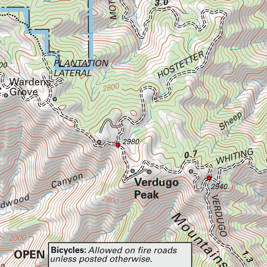 Verdugo Mountains Map by Tom Harrison Maps | Avenza Maps