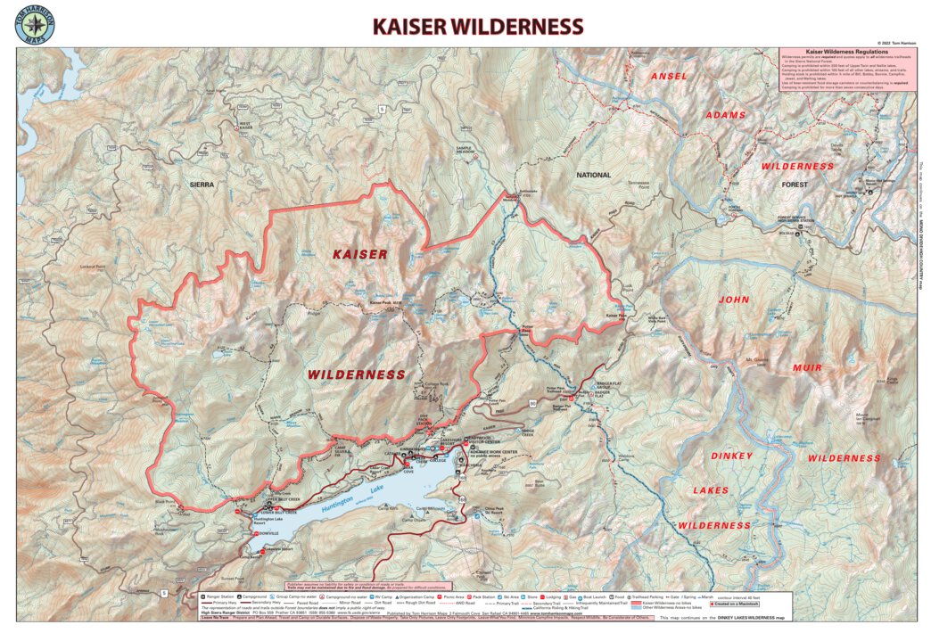 Kaiser Wilderness Map by Tom Harrison Maps | Avenza Maps