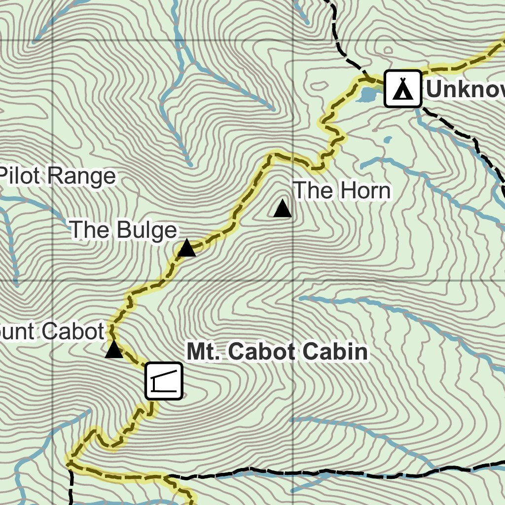 The Cohos Trail: Mt. Cabot & Percy Loop Map by Eyes Up Adventures ...