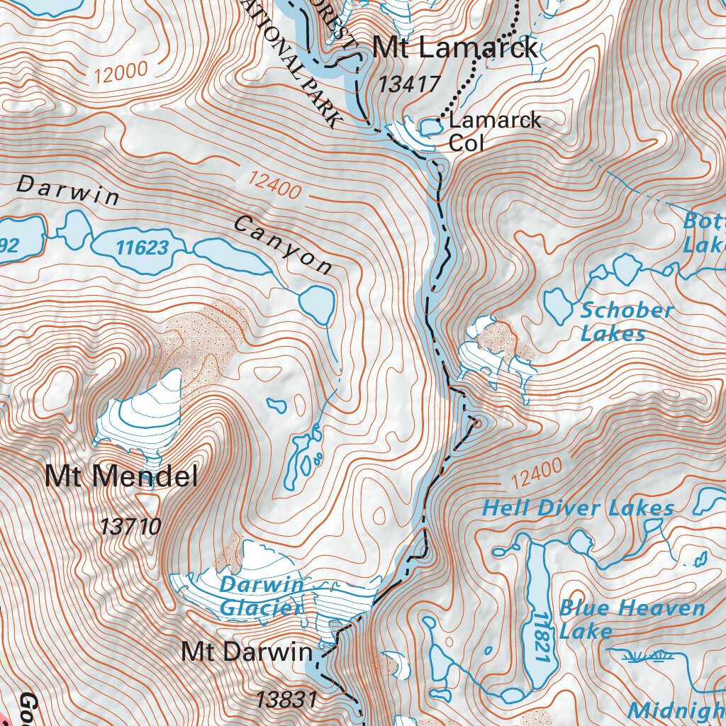 Bishop Pass Map by Tom Harrison Maps | Avenza Maps