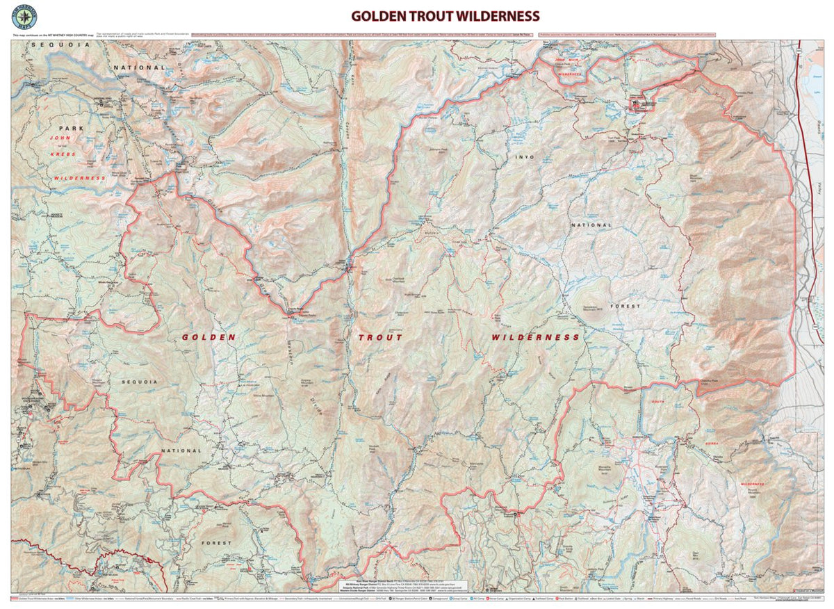 Golden Trout Wilderness Map by Tom Harrison Maps | Avenza Maps