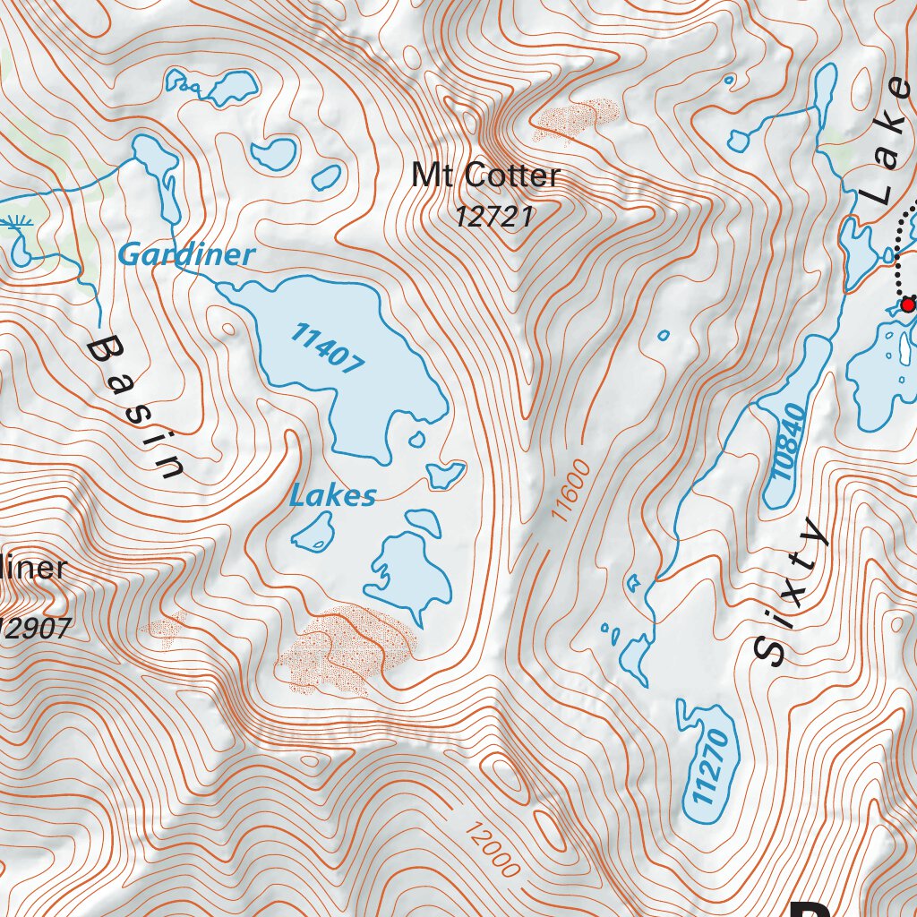 Kearsarge Pass-Rae Lakes Loop Map by Tom Harrison Maps | Avenza Maps