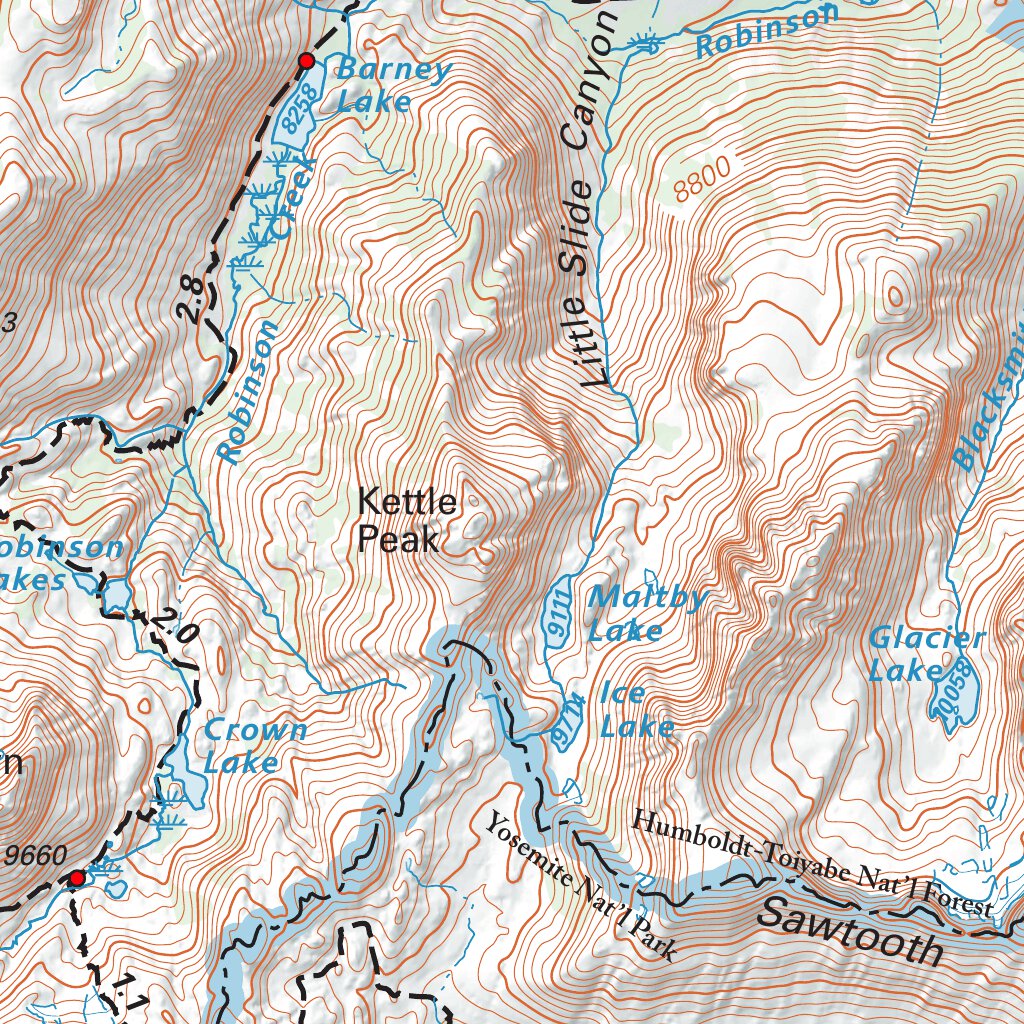 Hoover Wilderness Map by Tom Harrison Maps | Avenza Maps