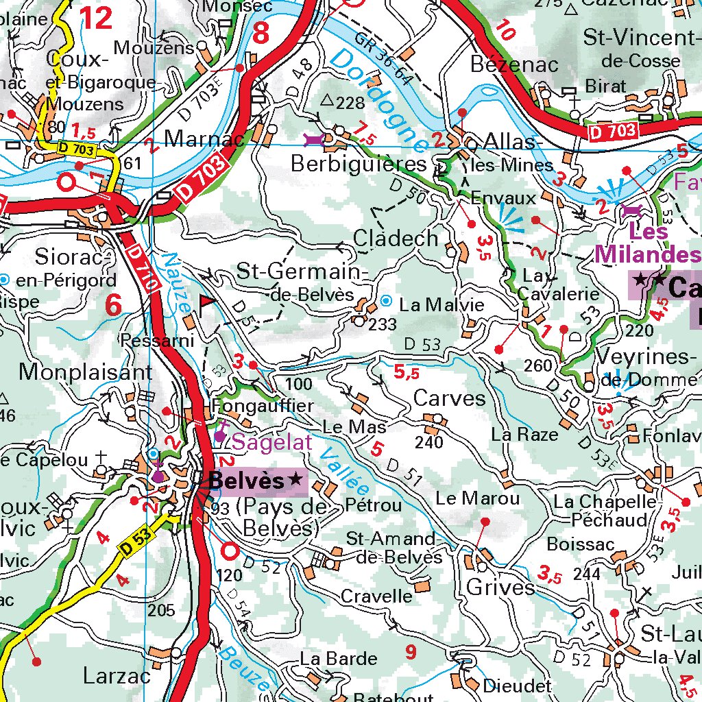 Quercy Périgord Map by Michelin | Avenza Maps