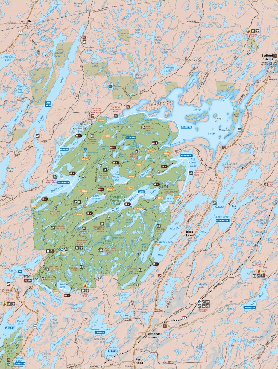 Frontenac Provincial Park Map Ontario by Backroad Mapbooks | Avenza Maps