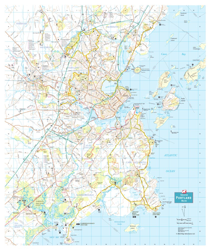 Greater Portland Urban Trail Map 2022 by Map Adventures LLC | Avenza Maps