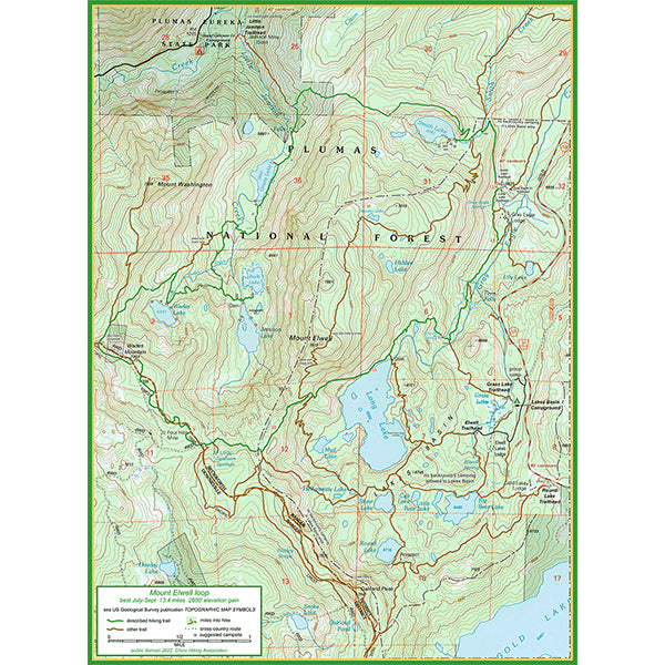 Mount Elwell loop hike Map by Sacramento Valley Hiking Conference ...